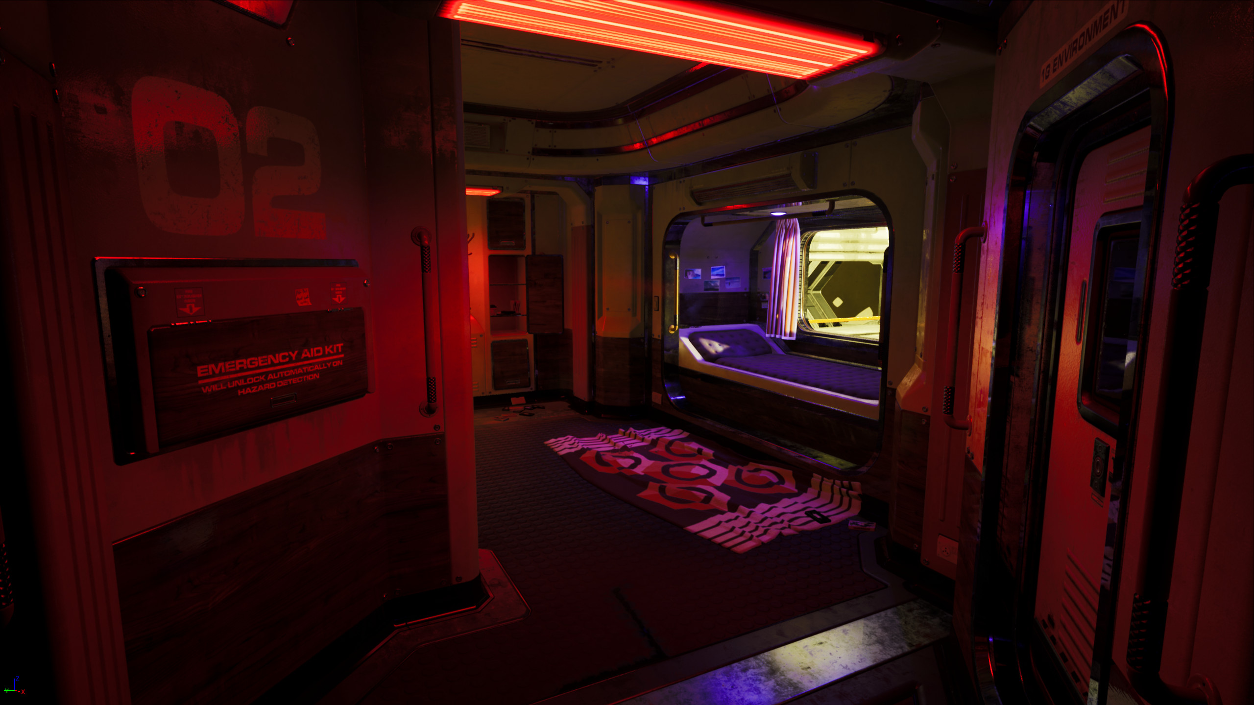 Gustavo Elliott's Portfolio - Re-Lighting of Liam Tart's Sci-Fi Bunk scene