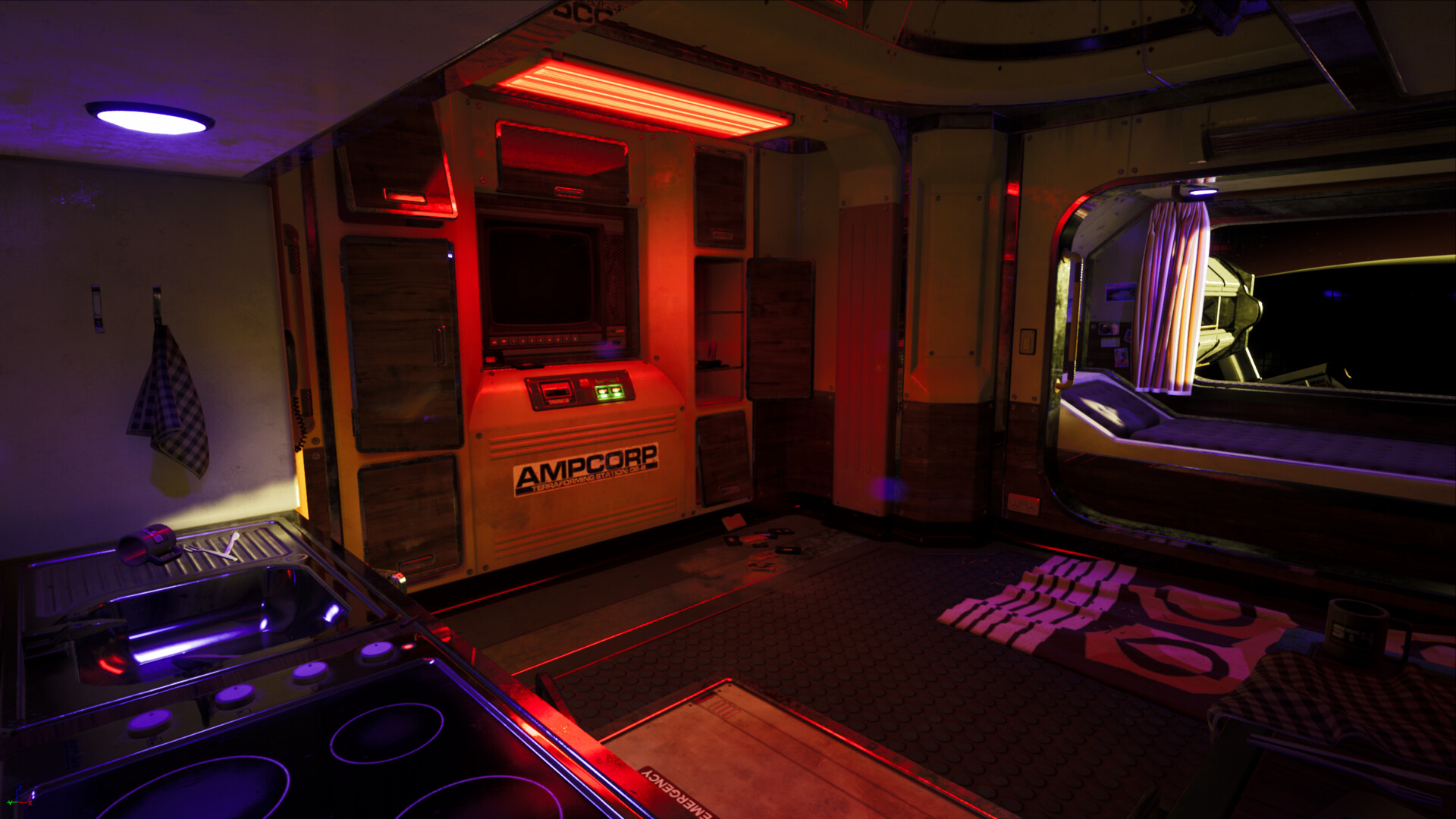 Gustavo Elliott - Re-Lighting of Liam Tart's Sci-Fi Bunk scene