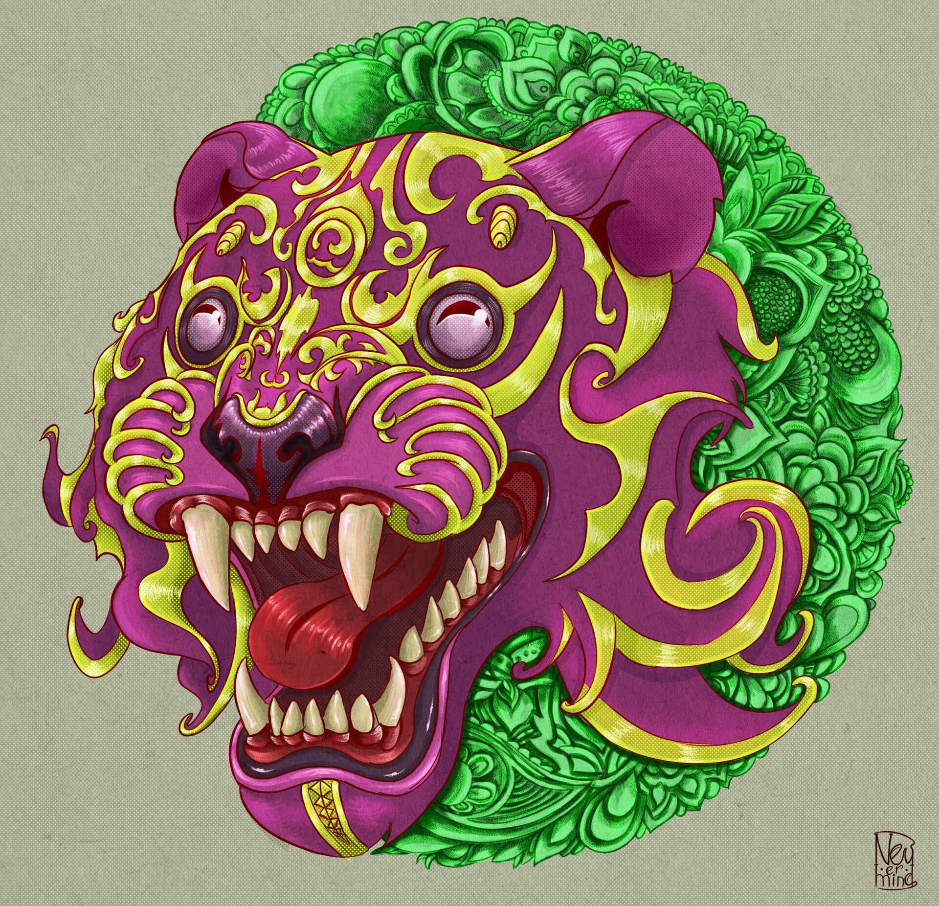 ArtStation - Purple tiger