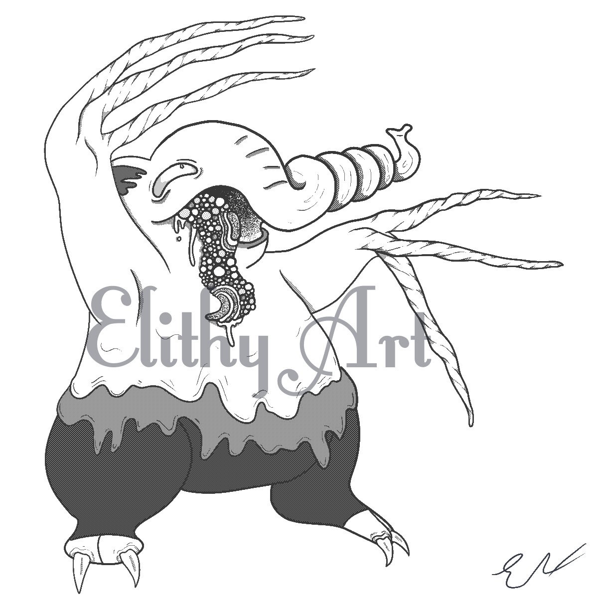 ArtStation - Drowzee (Inspired by Junji Ito)