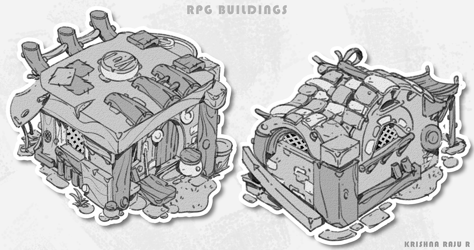 ArtStation - RPG BUILDING DESIGN EXERCISE 13