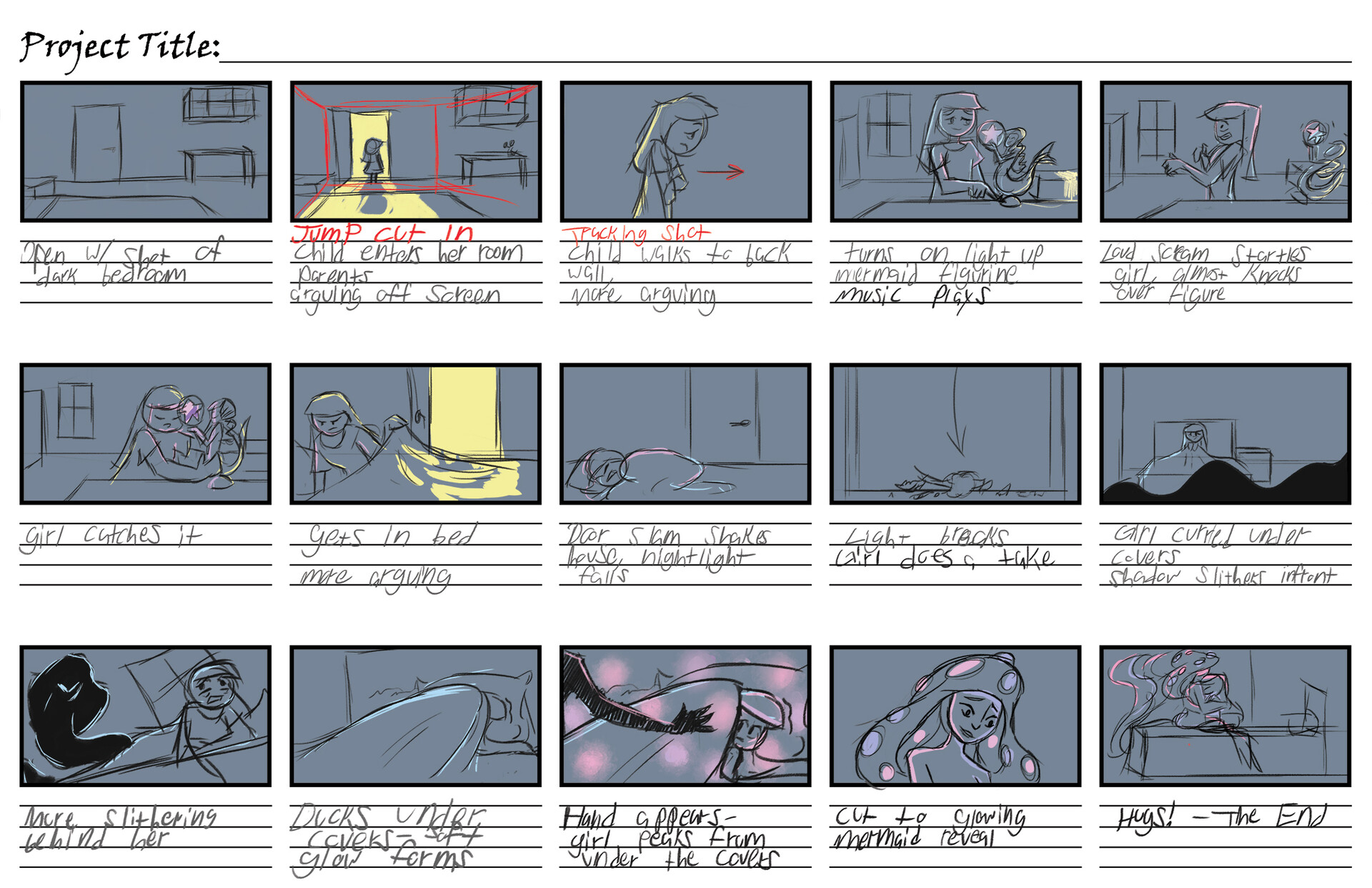 ArtStation - "Nightlight" Storyboard Sequence
