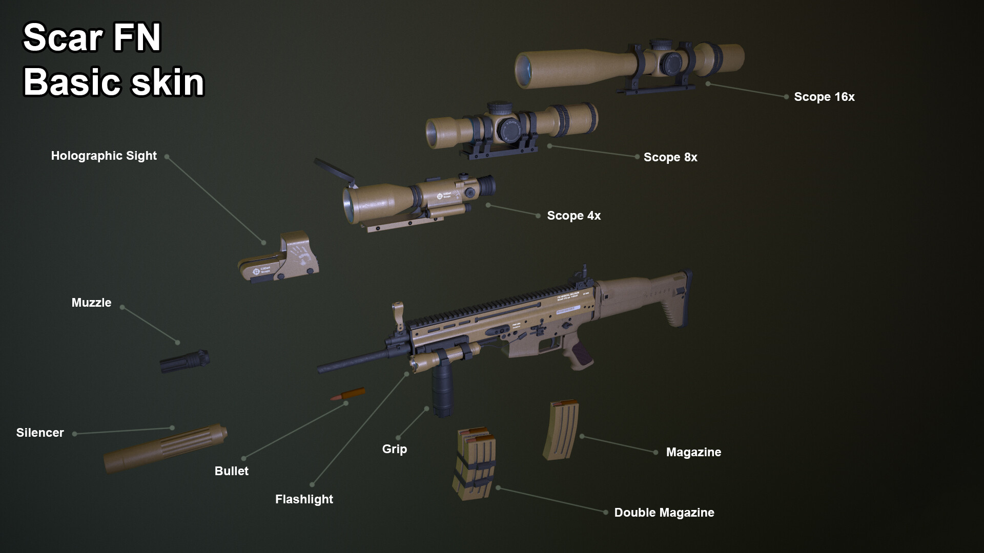 ArtStation - Scar FN (5 skins)