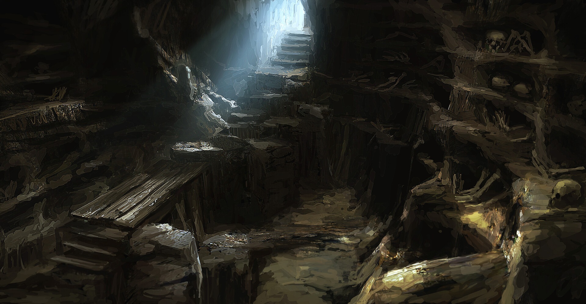 ArtStation - The Evil Within: catacombs concept