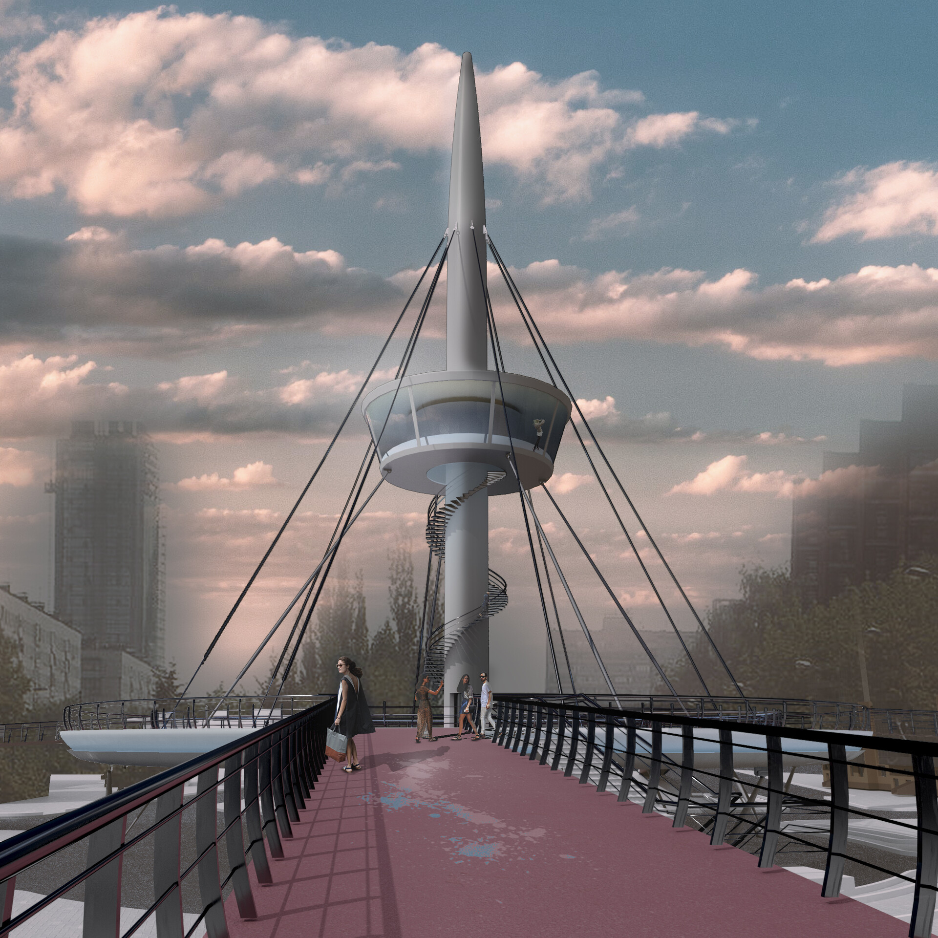 ArtStation - Circular bridge and observation deck