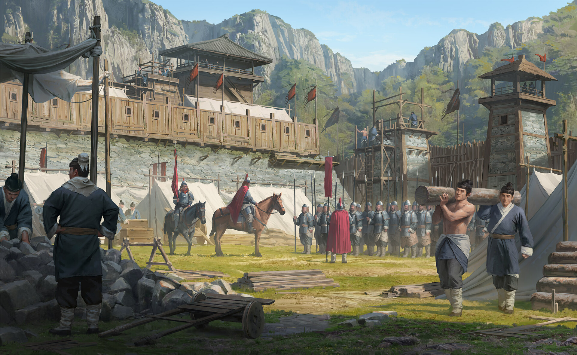 ArtStation - “Han dynasty” Military camp