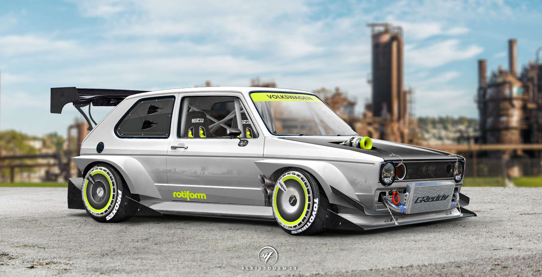 ArtStation - vw golf mk1