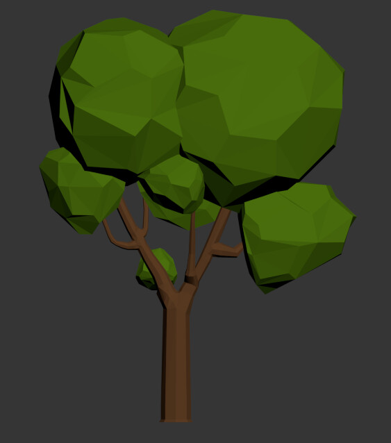ArtStation - Low Poly Oak Tree