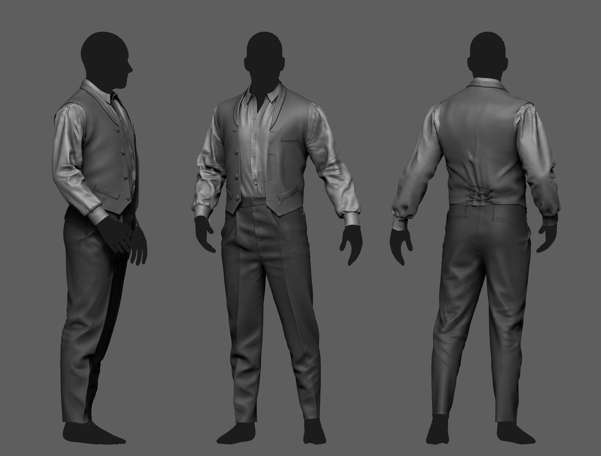 ArtStation - suit 1860's