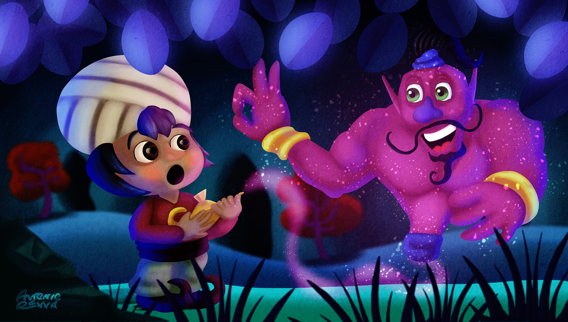 Antonio Renna - Aladdin and the Genius of the lamp