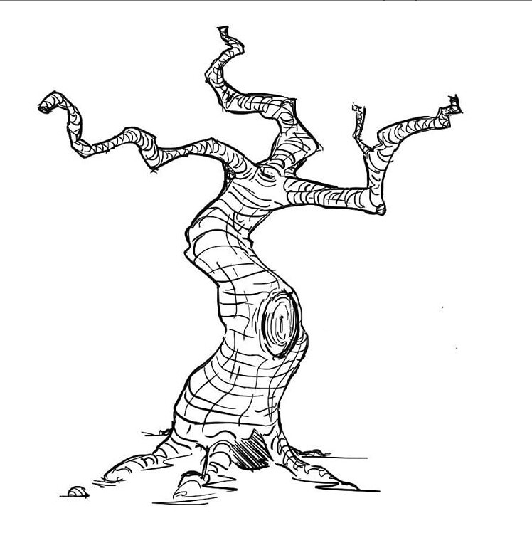 ArtStation - Magic tree sketch, Luke Torre