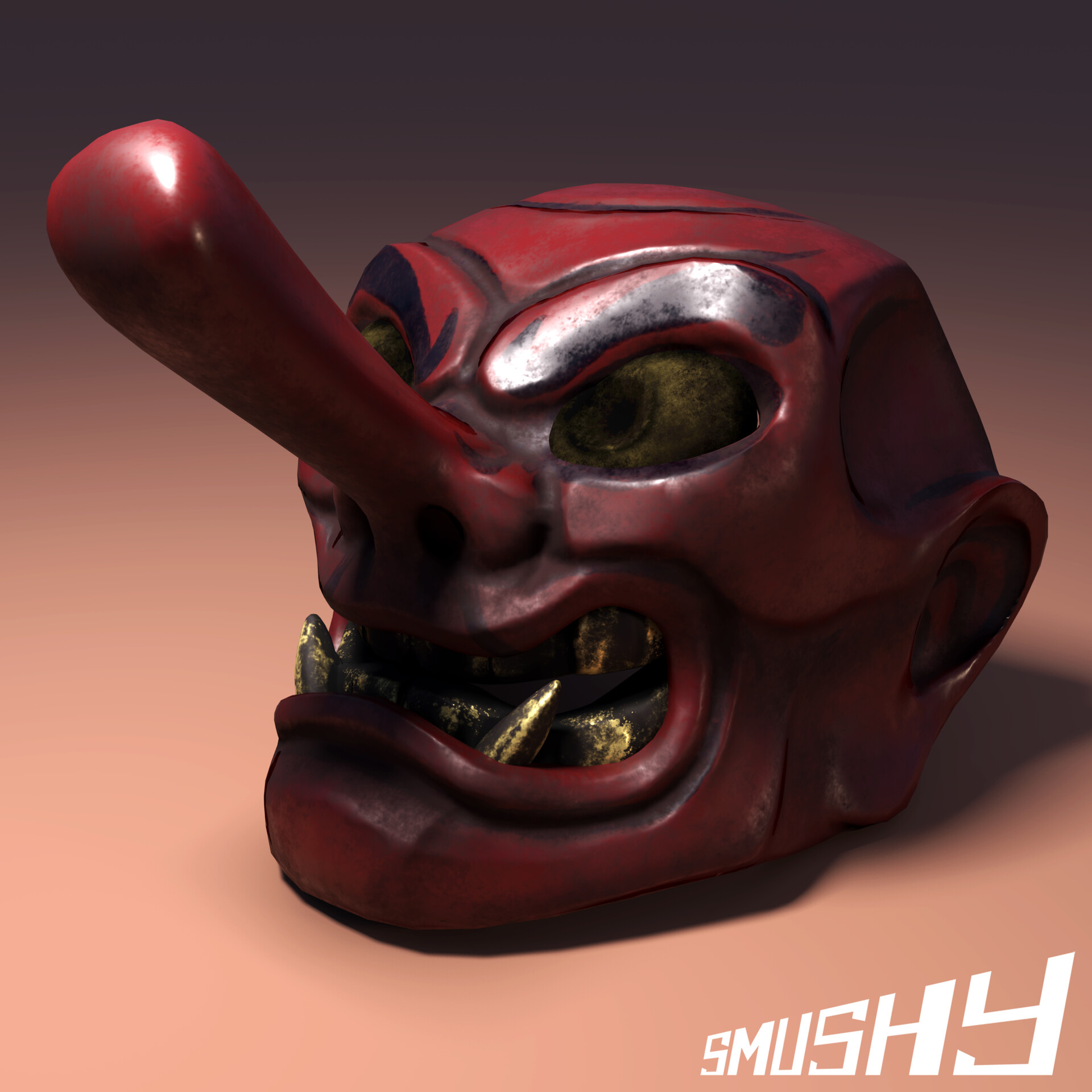 ArtStation - [Prop] Tengu Mask