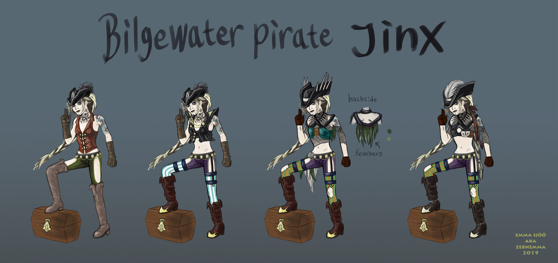 ArtStation - Pirate Jinx skin concept