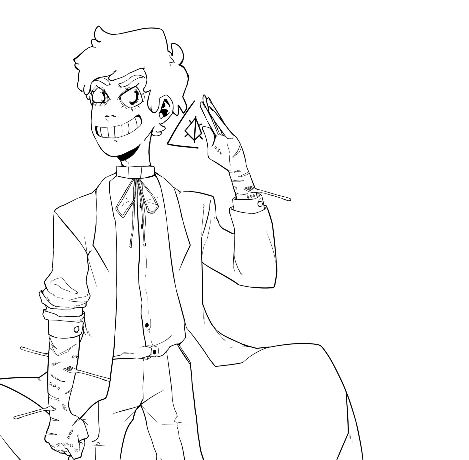 bill gravity falls coloring page