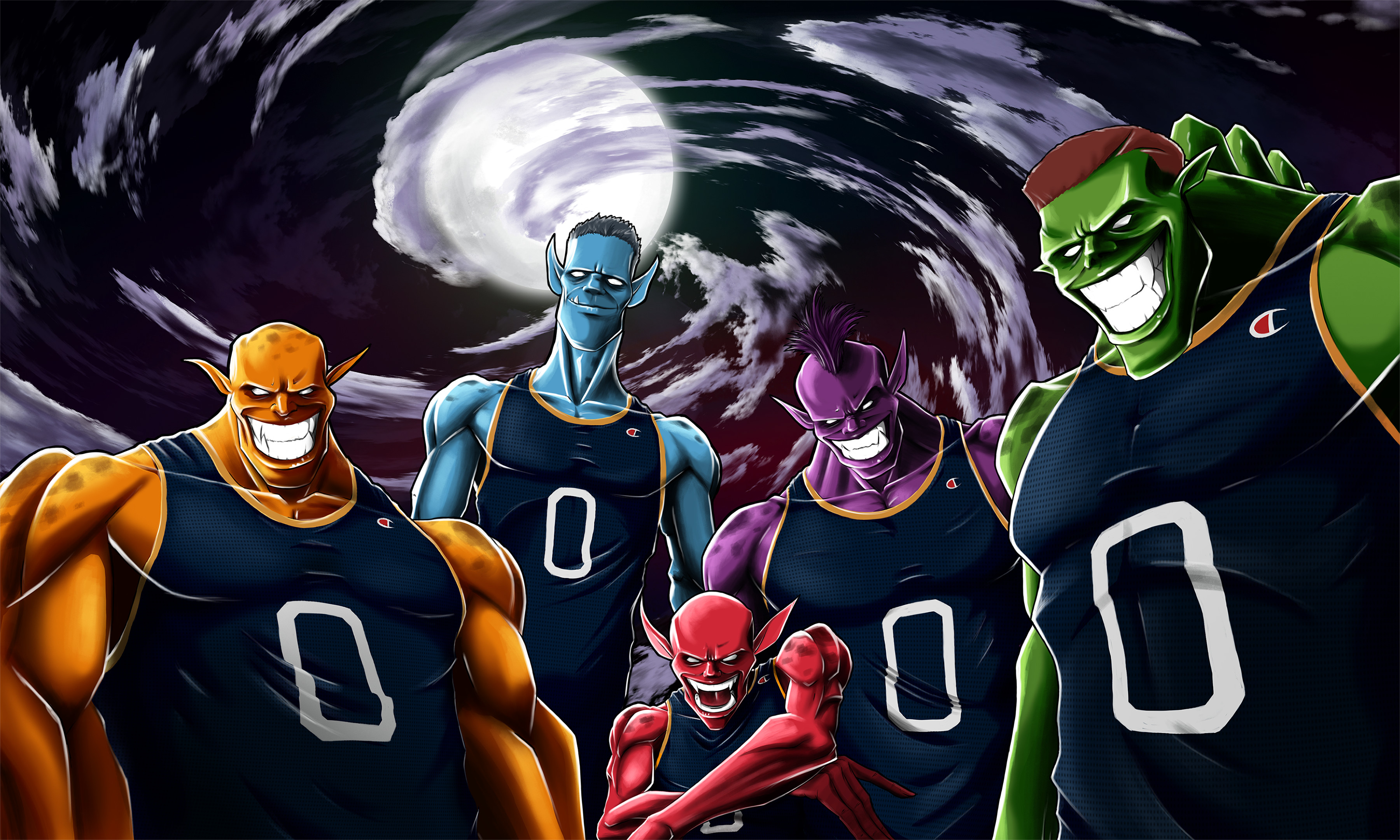 Melvin Maurel - Portfolio - The Monstars - Space Jam (Fan Art)