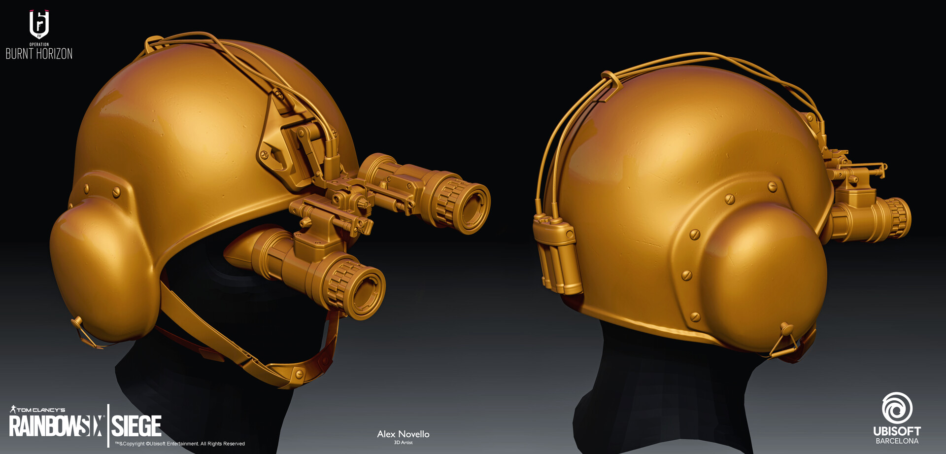 Alex Novello - Ubisoft, Rainbow Six Siege - Midnight Rain IQ Headgear.