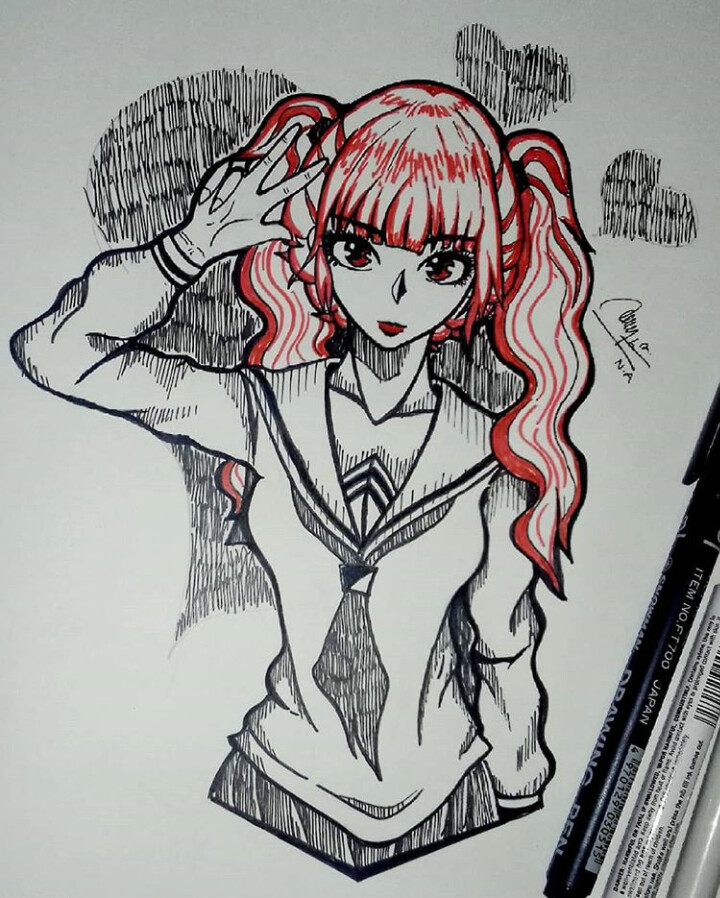 ArtStation - Japanese school Girl (OC)