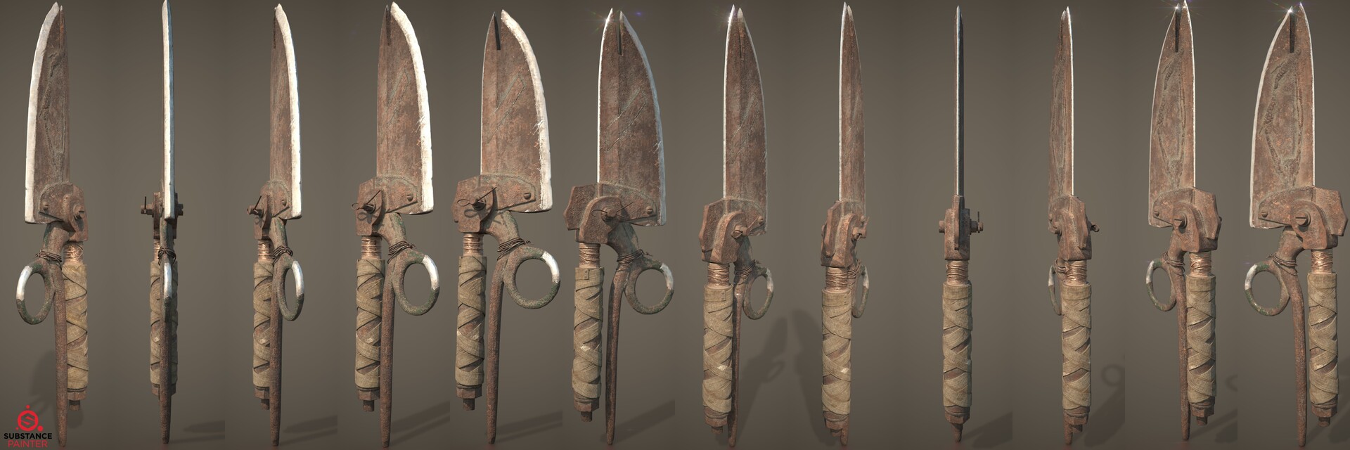 SOUMEN 3D Art - Post apocalyptic melee weapon Knife