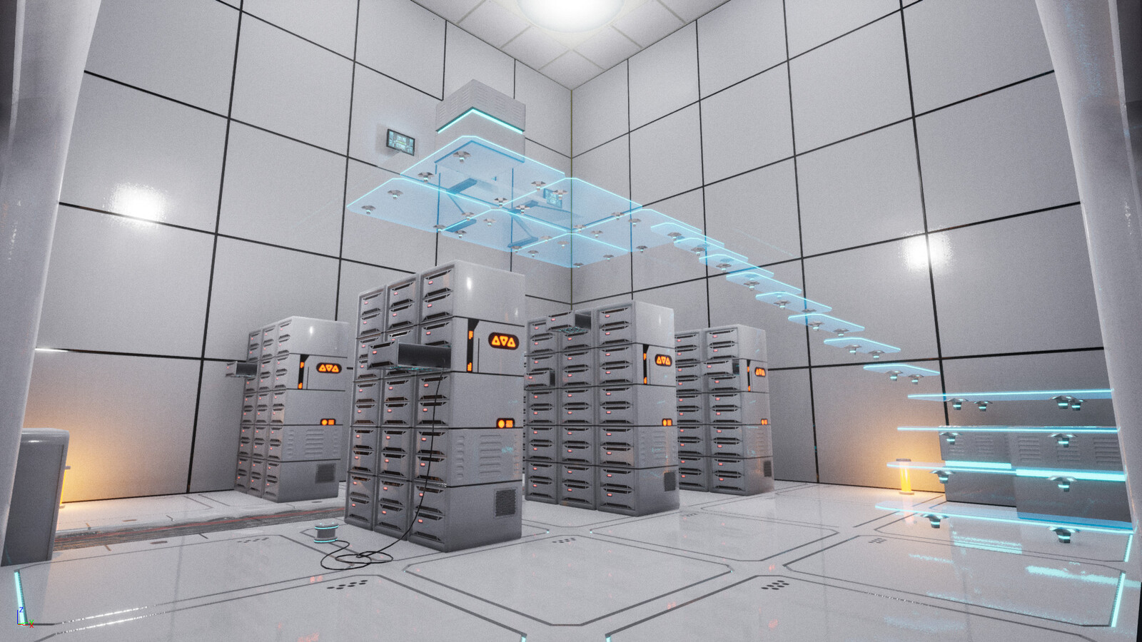 Amine Kamal - Sci-fi server room