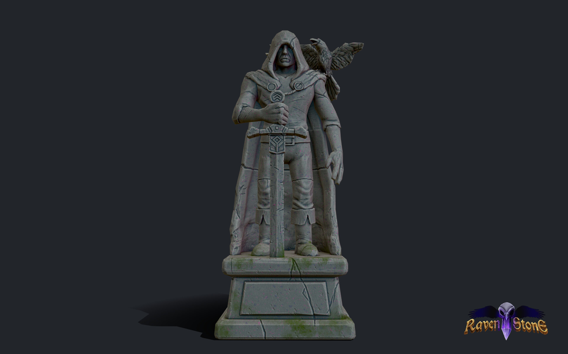 ArtStation - God Statue : Raven Stone