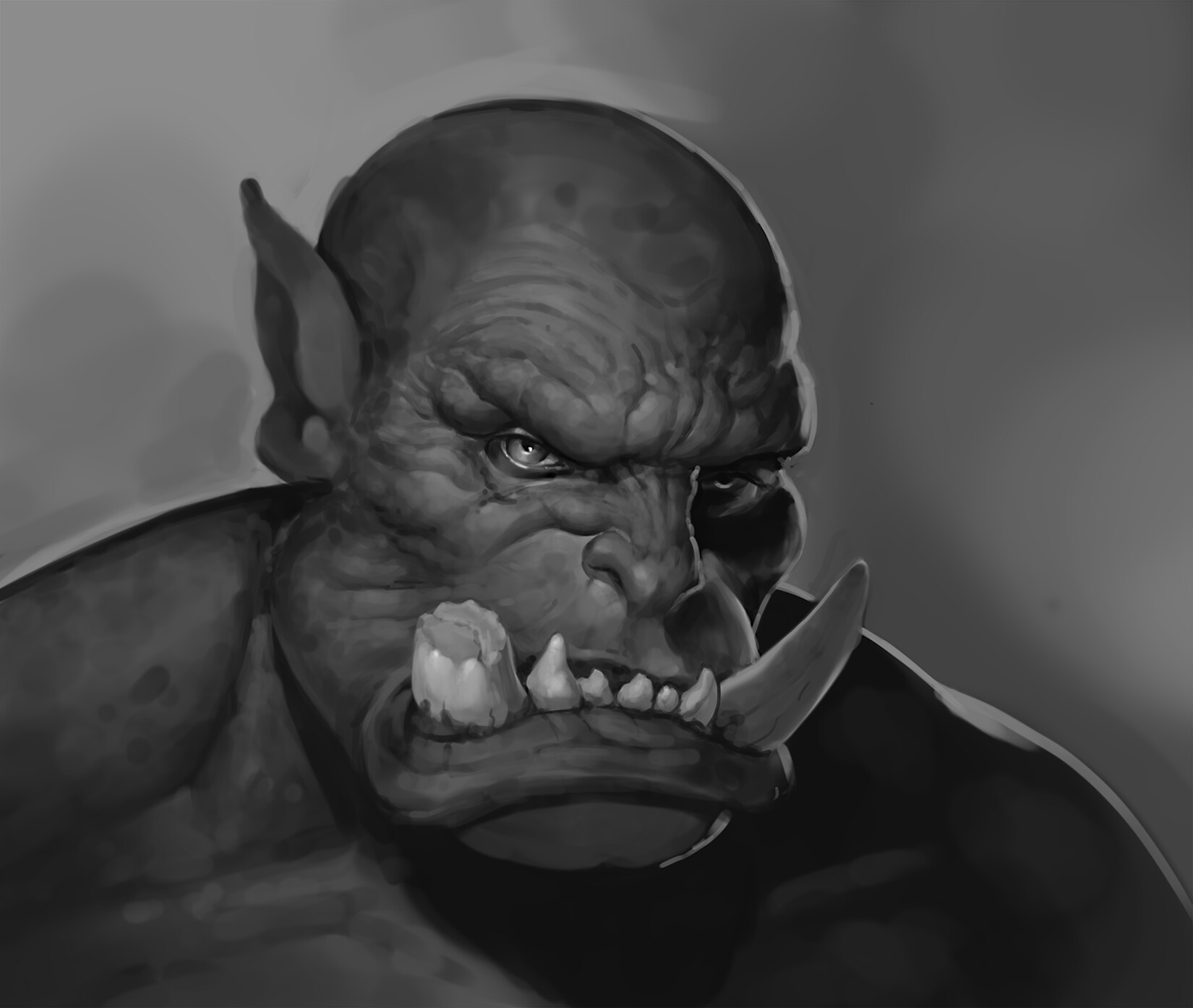 ArtStation - Grayscale Practice-Orc