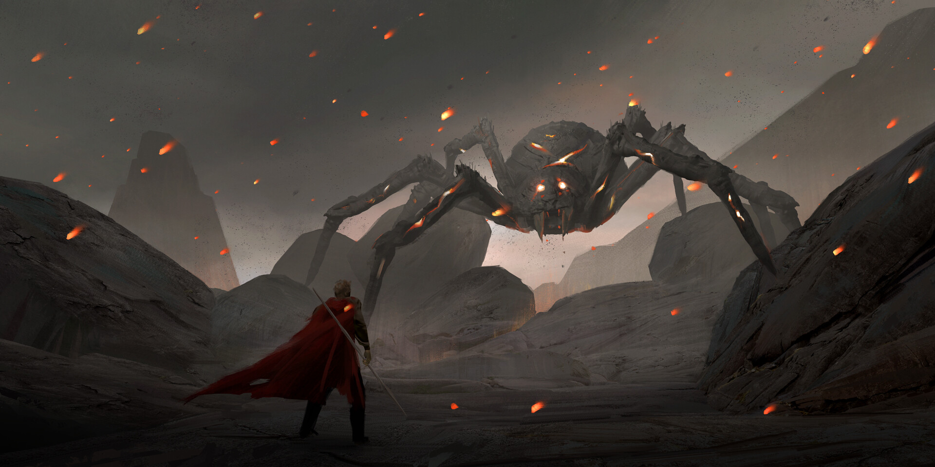 Flame Spider by Patrik Pulkkinen : r/ImaginaryBeasts