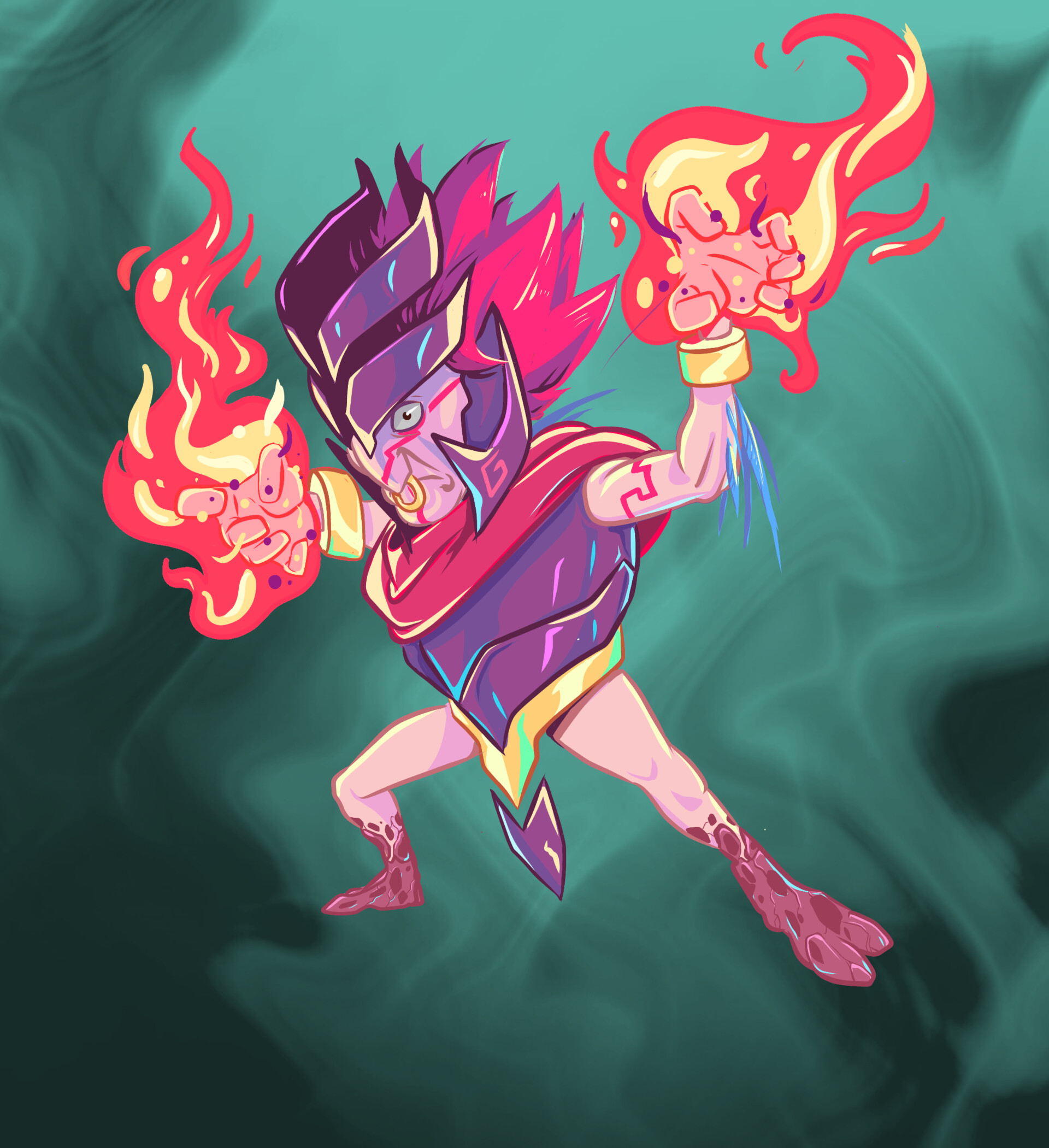 ArtStation - Legendary character Master of the fire