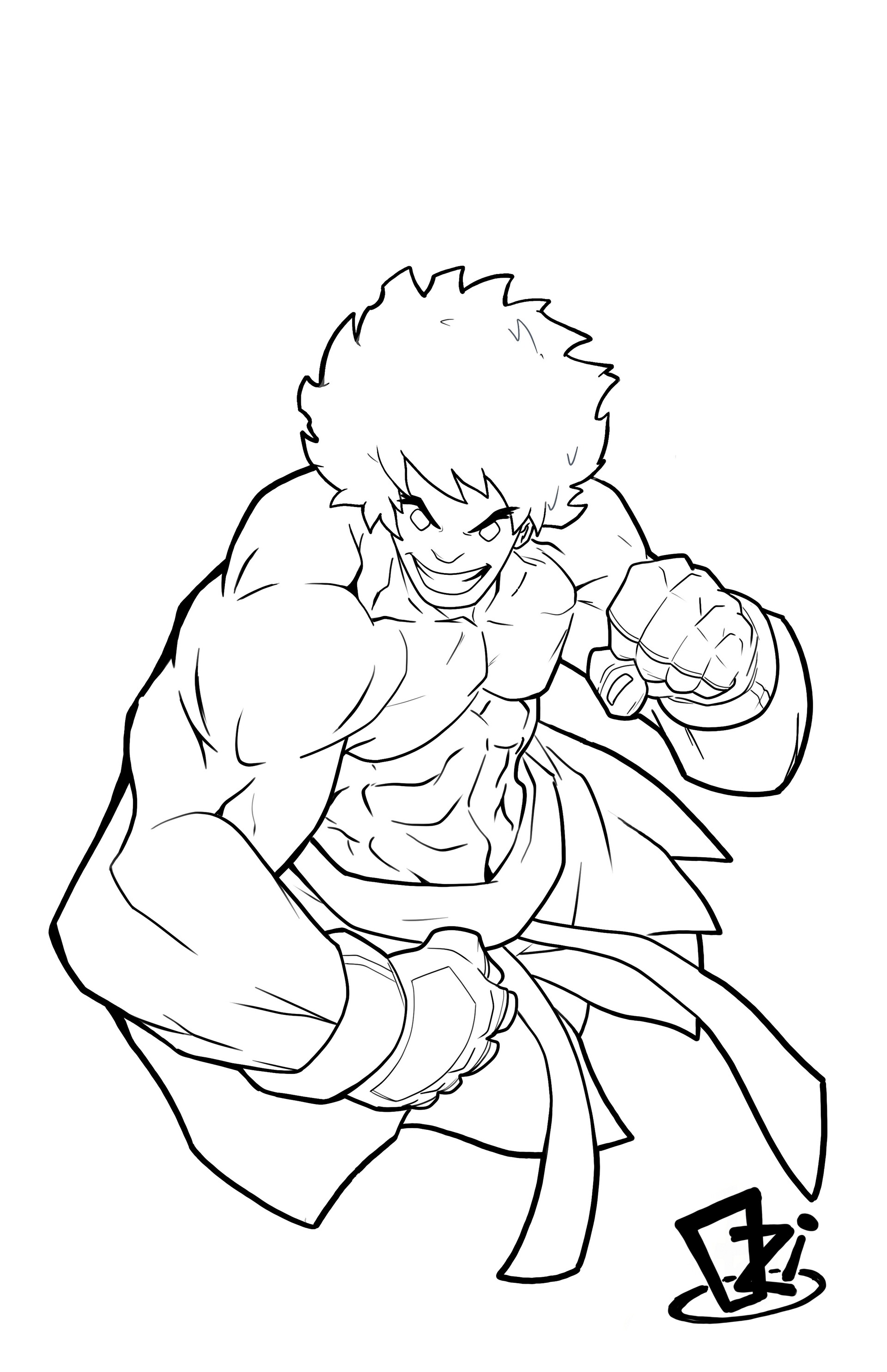 street fighter ken coloring pages