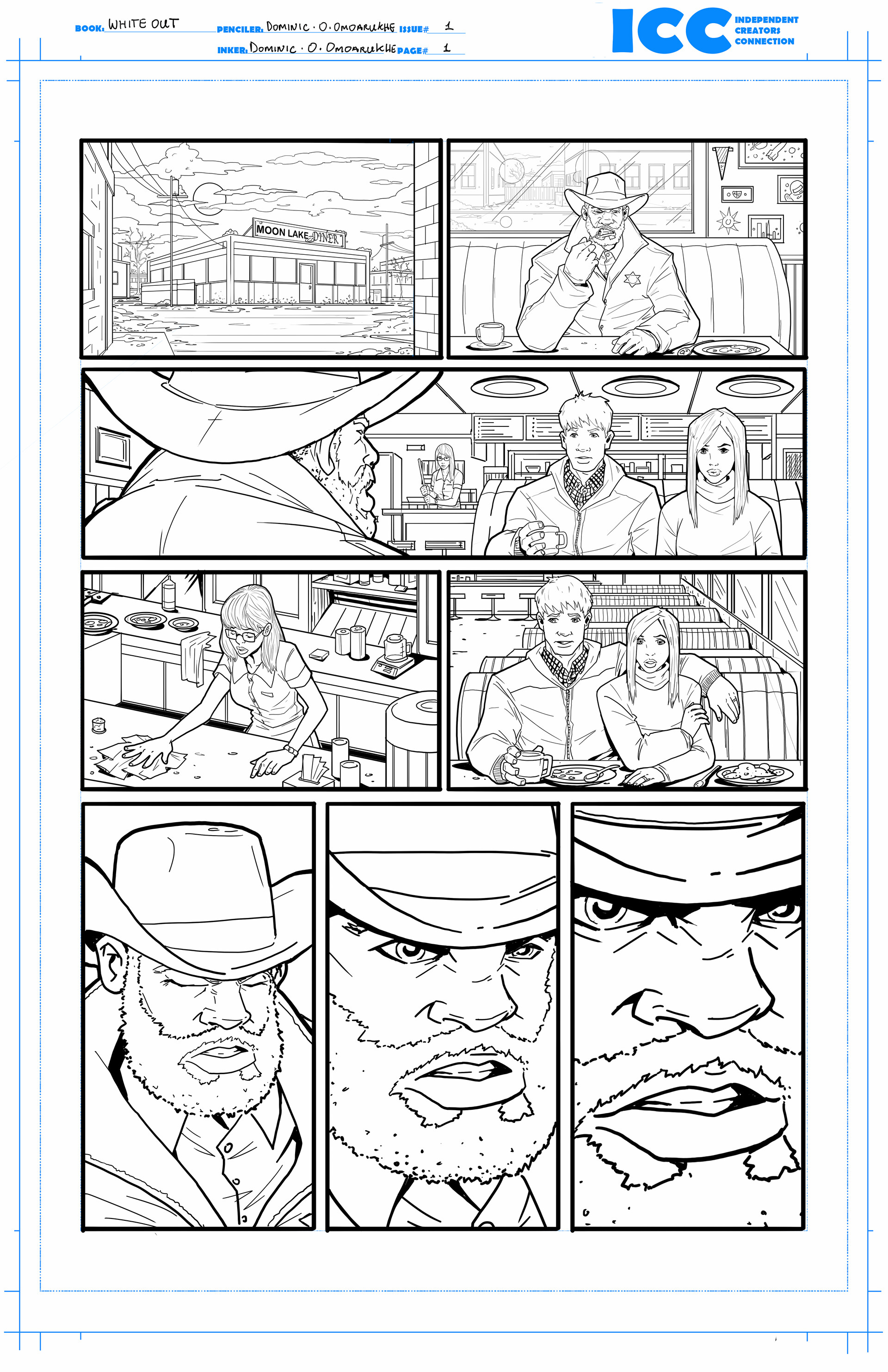 ArtStation - COMIC PAGE WORK WHITE OUT