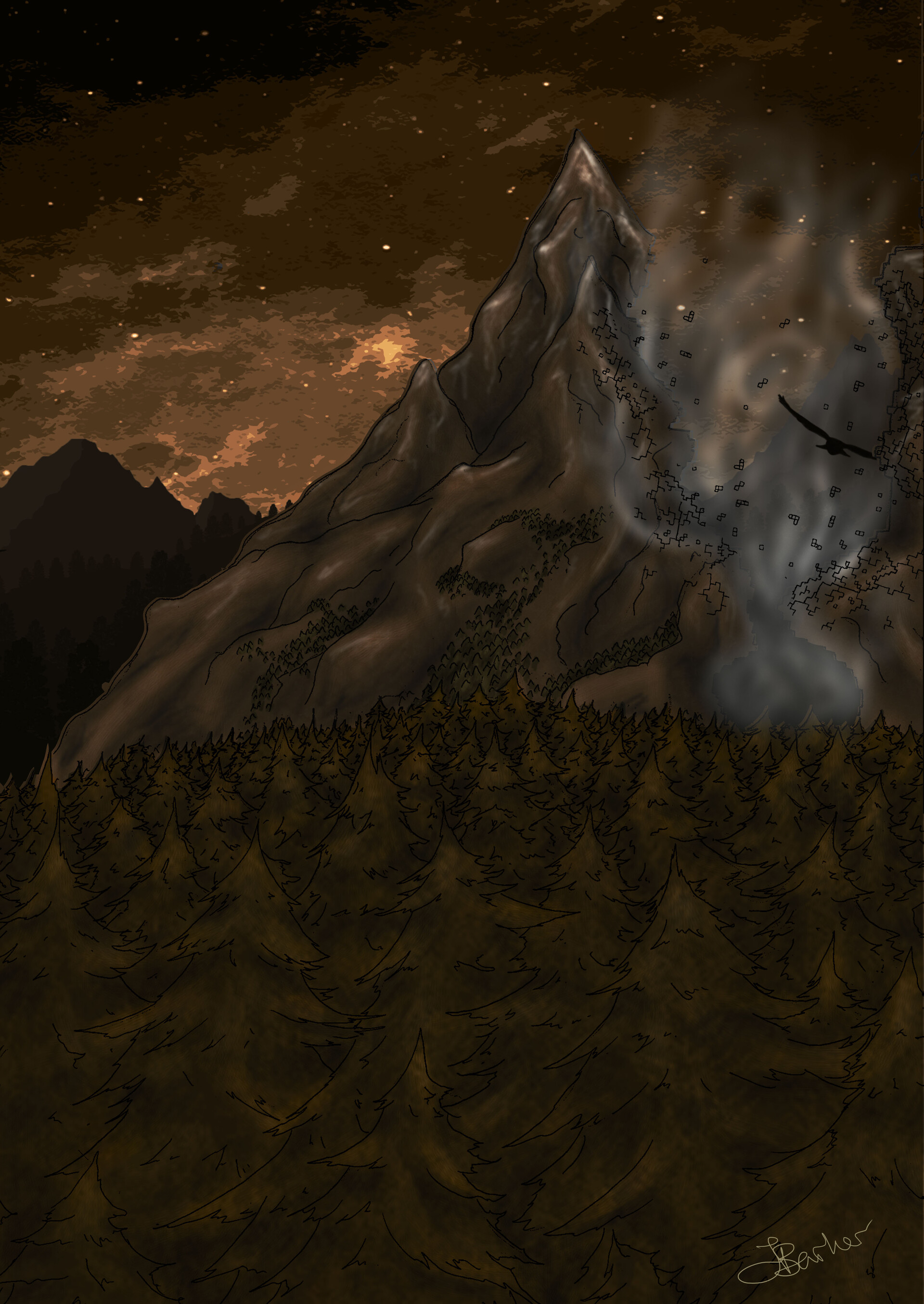 ArtStation - Cracking Mountain Structure