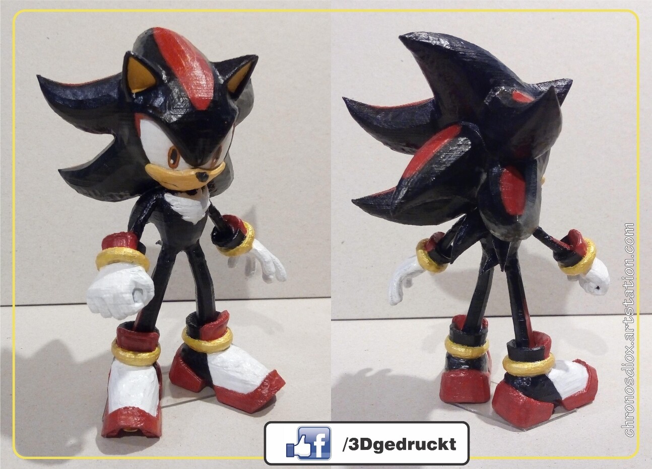 Mariano Castro Entenza - Shadow the Hedgehog fanart figure 3d printed