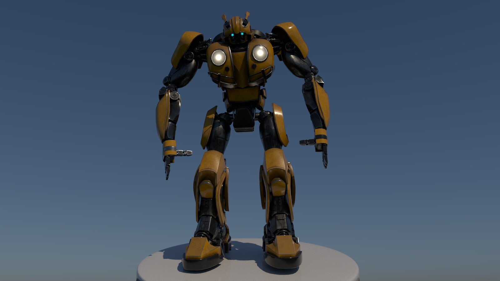 Pau Llopart - Transformers Bumblebee 3d Model with Blueprints / Model Sheet