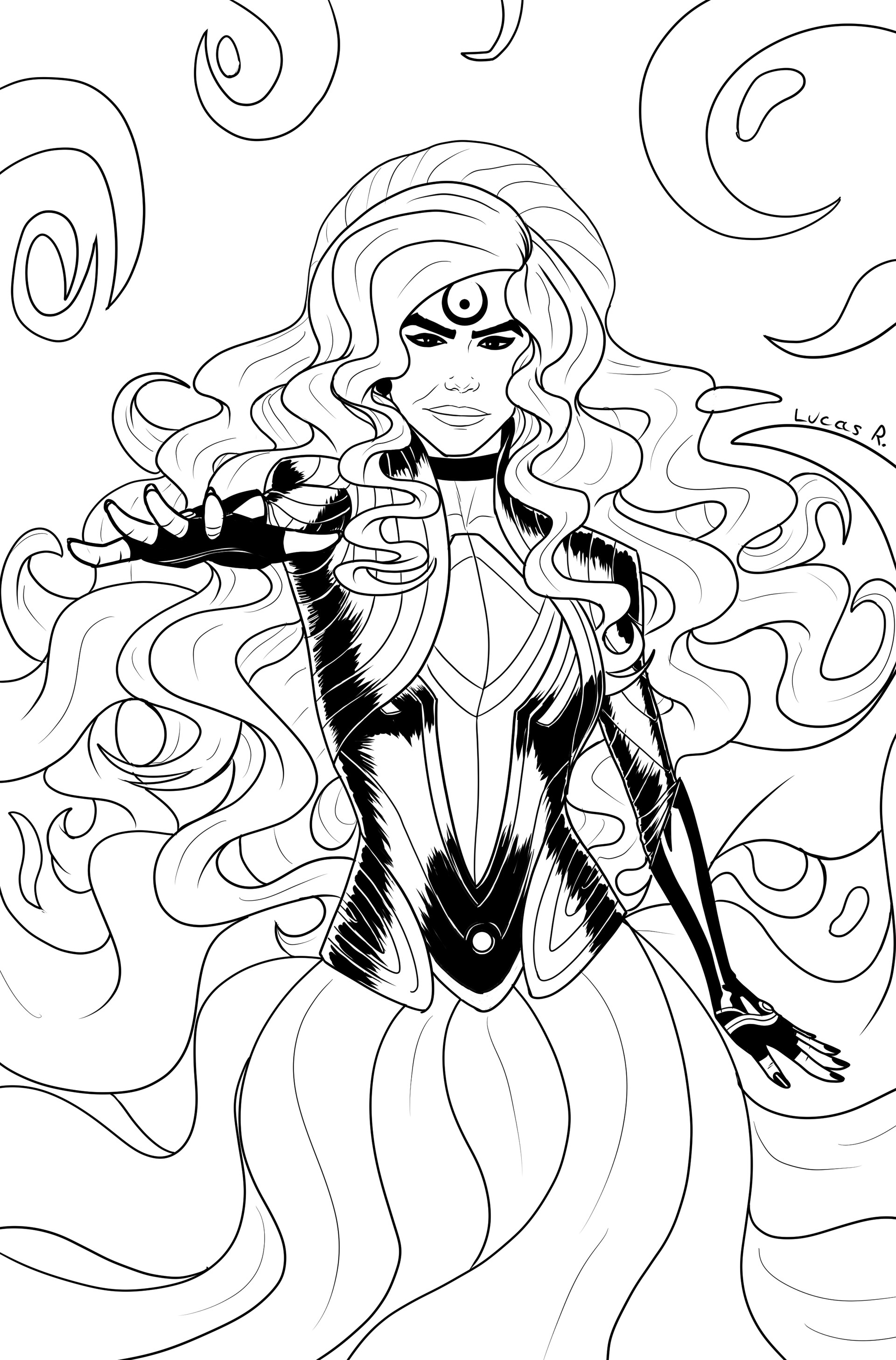 enchantress marvel coloring pages