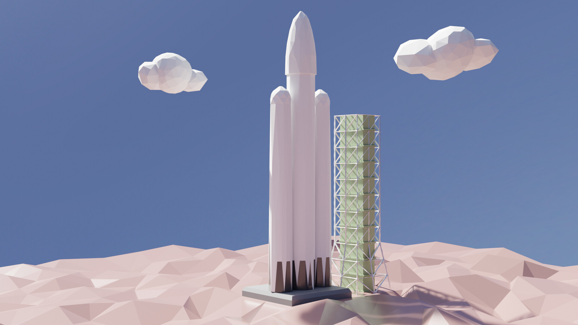 ArtStation - Low Poly Rocket