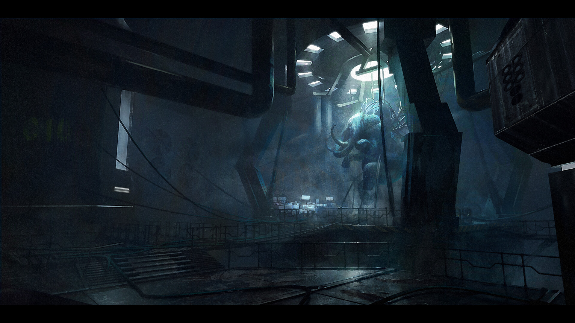 ArtStation - Sci-Fi hall concept