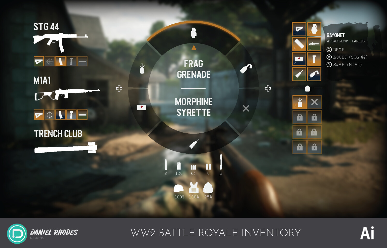 Daniel Rhodes | Video Game UI Design and Art Portfolio - World War 2 ...