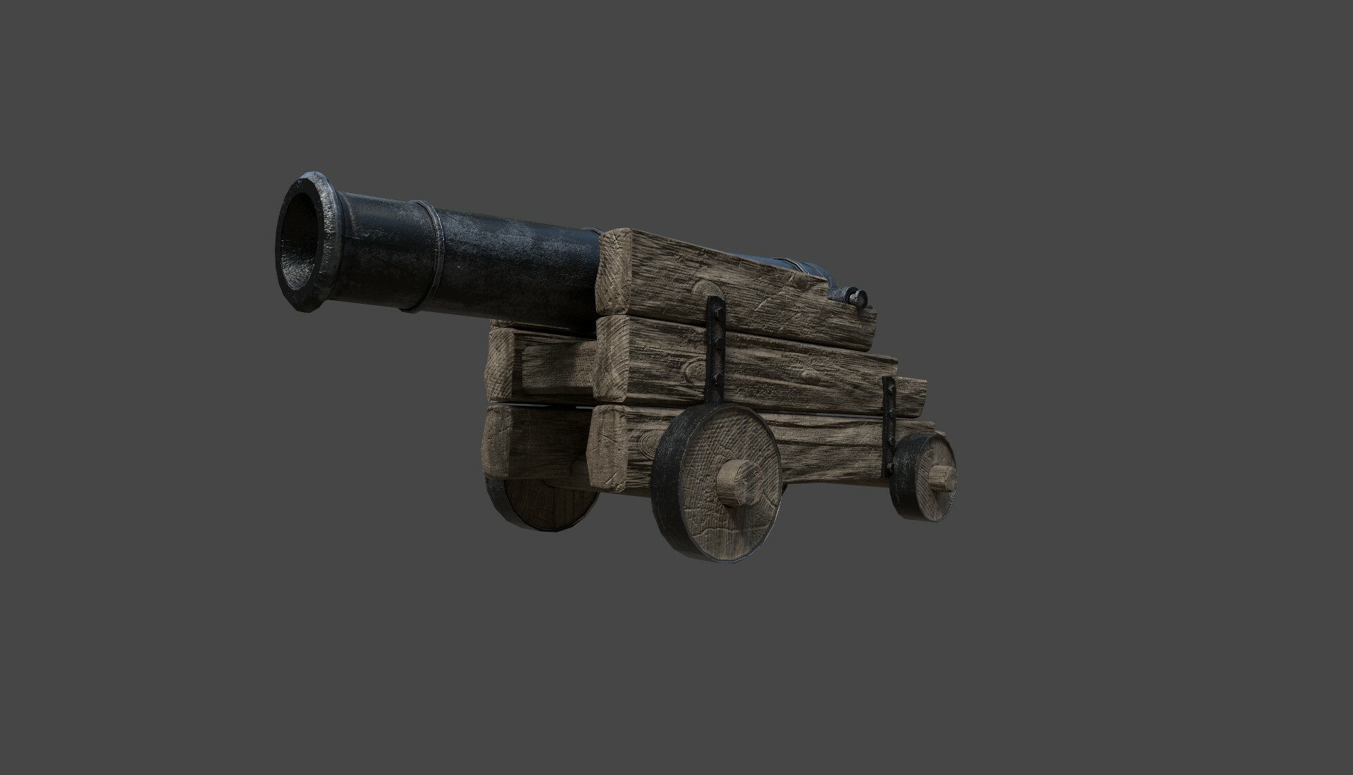 ArtStation - Low Polygon : Middle Ages Cannon