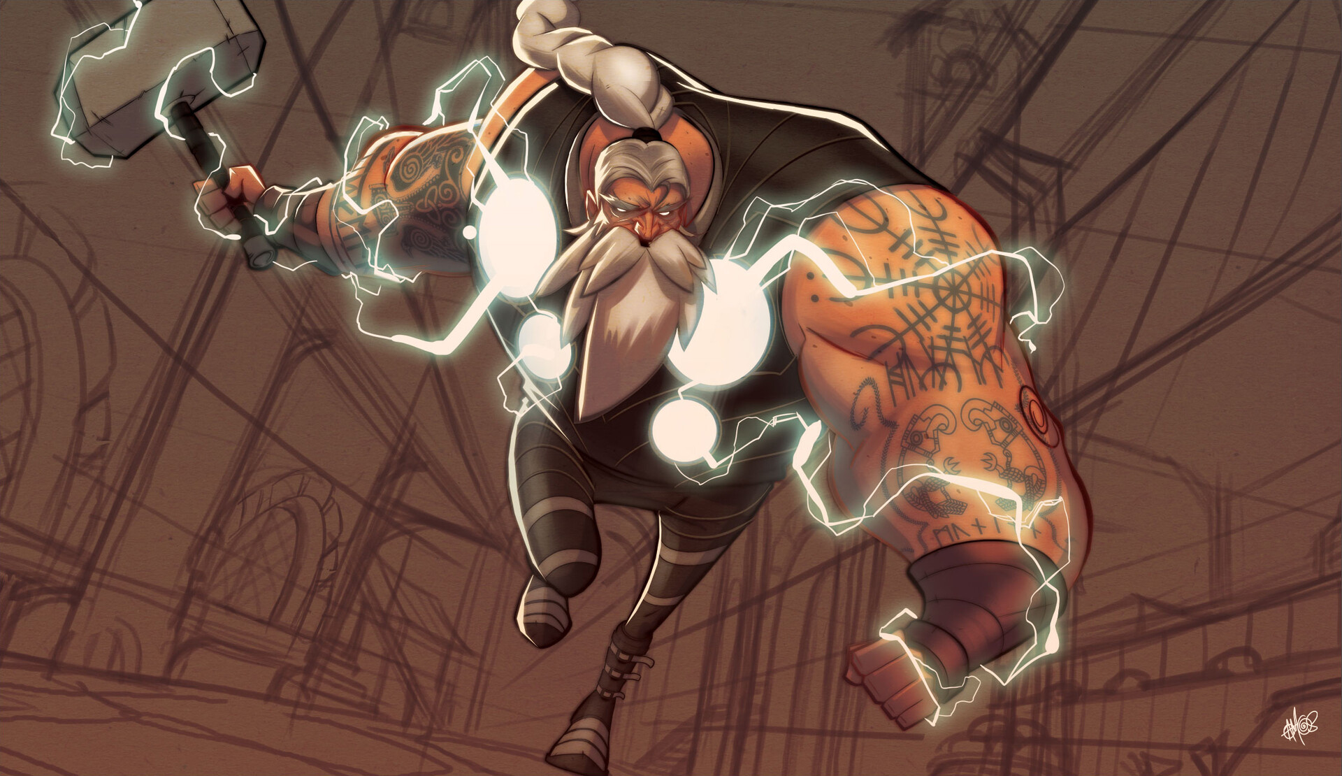 ArtStation - Old Man Thor (WIP) Update