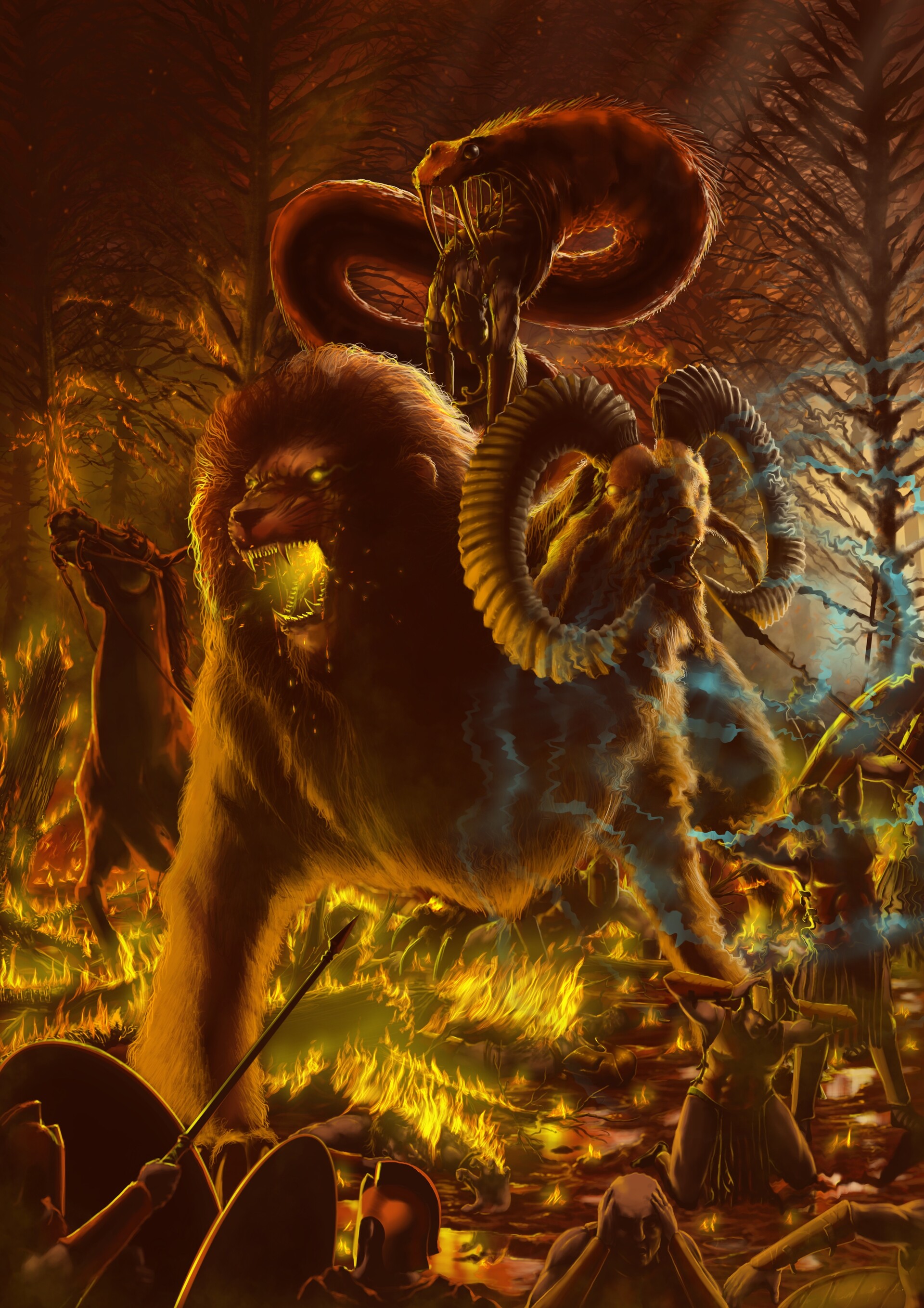 ArtStation - Manticore for Mythology Hellas Conquest