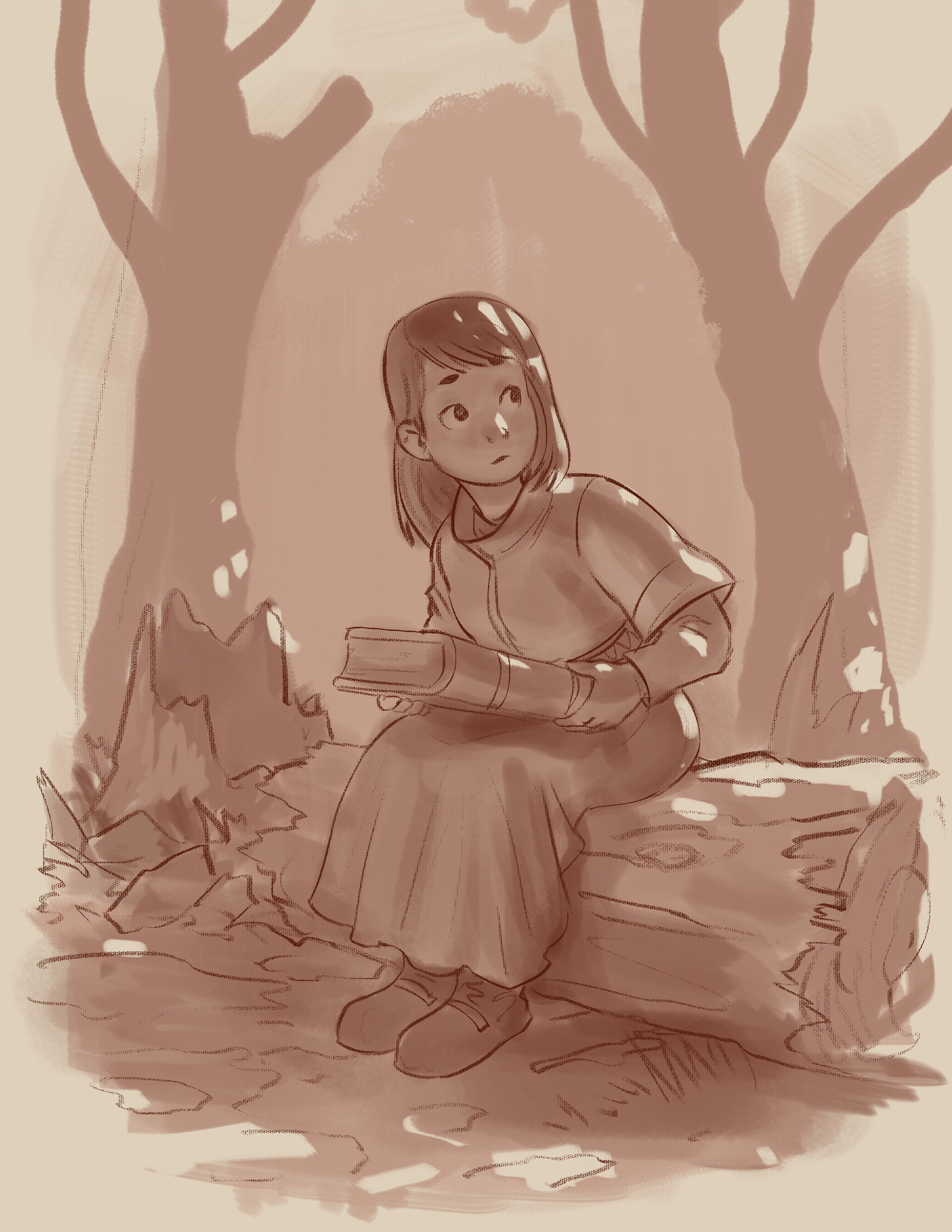 how to draw village girl