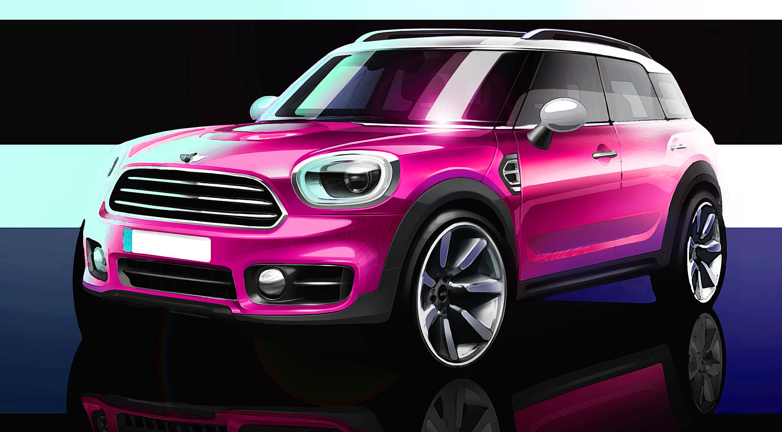 ArtStation - Mini Hatch Cooper Countryman Designentwurf