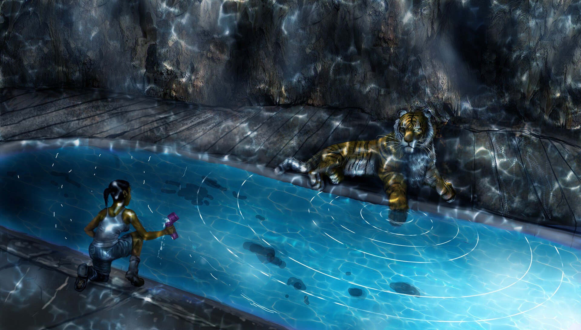 ArtStation - Tigers Pool