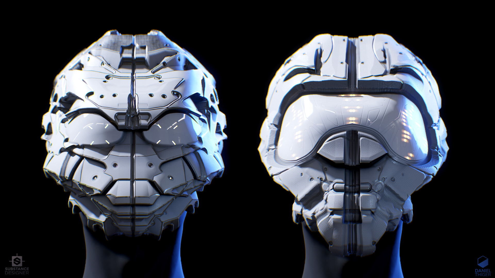 Daniel Thiger - Parametric Helmet Design in Substance Designer