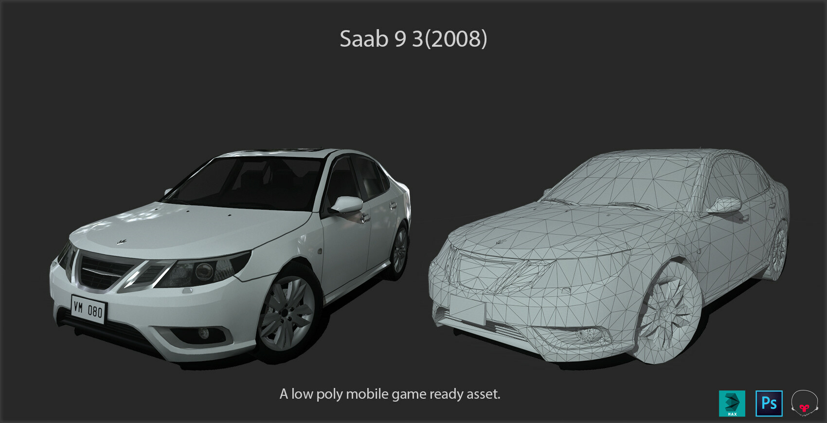 ArtStation - Saab 9 3 (2008)