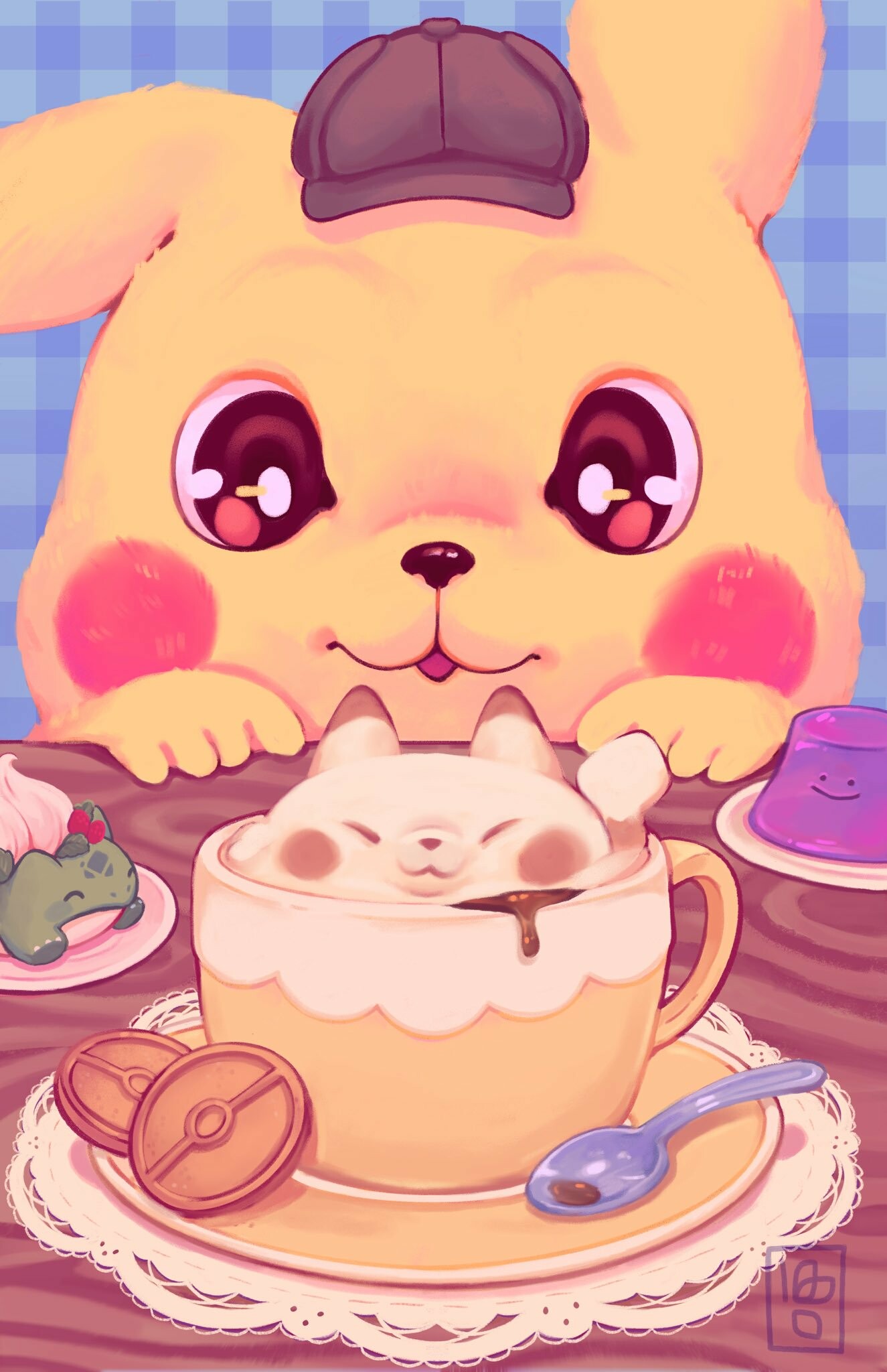ArtStation - Detective Pikachu Cafe
