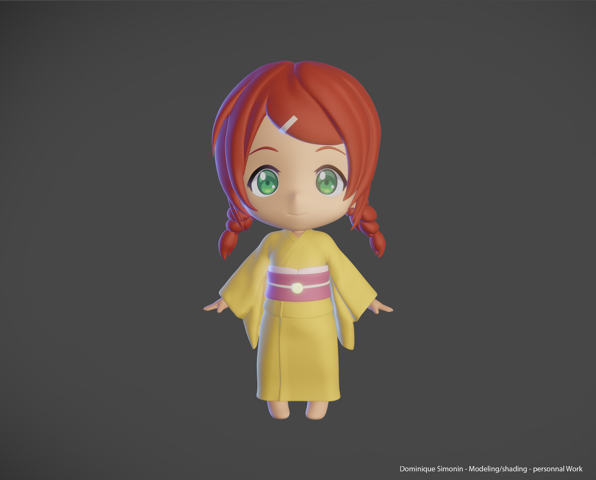 ArtStation - chibi Yukata