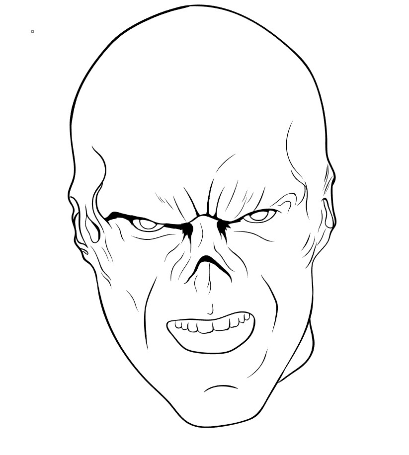 how to draw a red skull