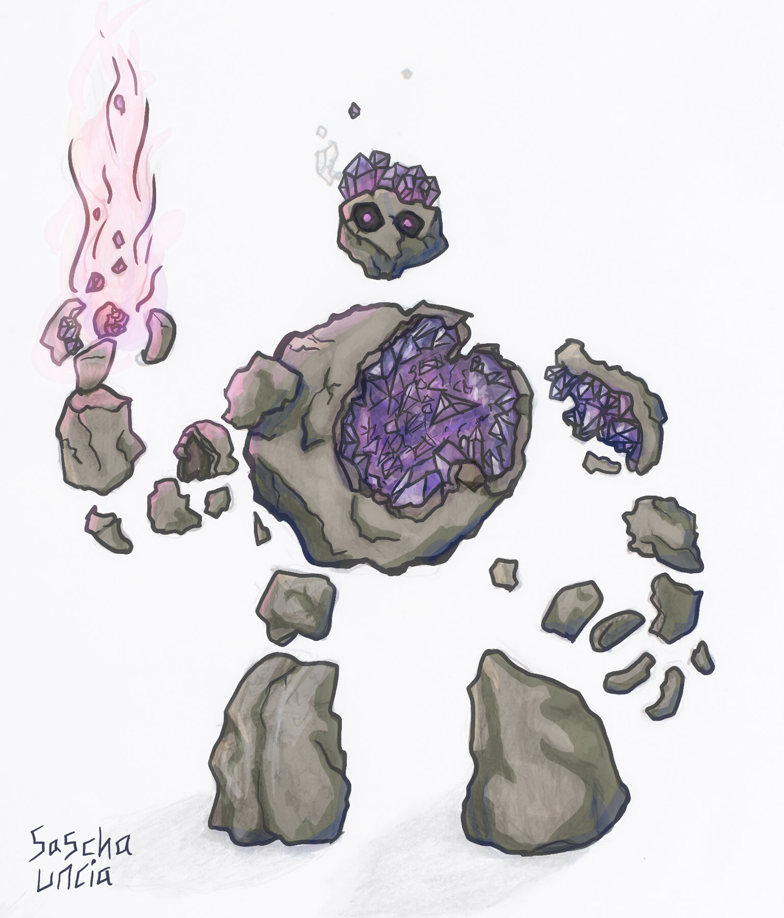 ArtStation - Geodic Golem Concept Art