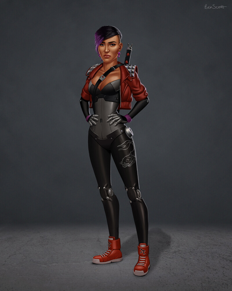 ArtStation - Cyber Ninja Girl