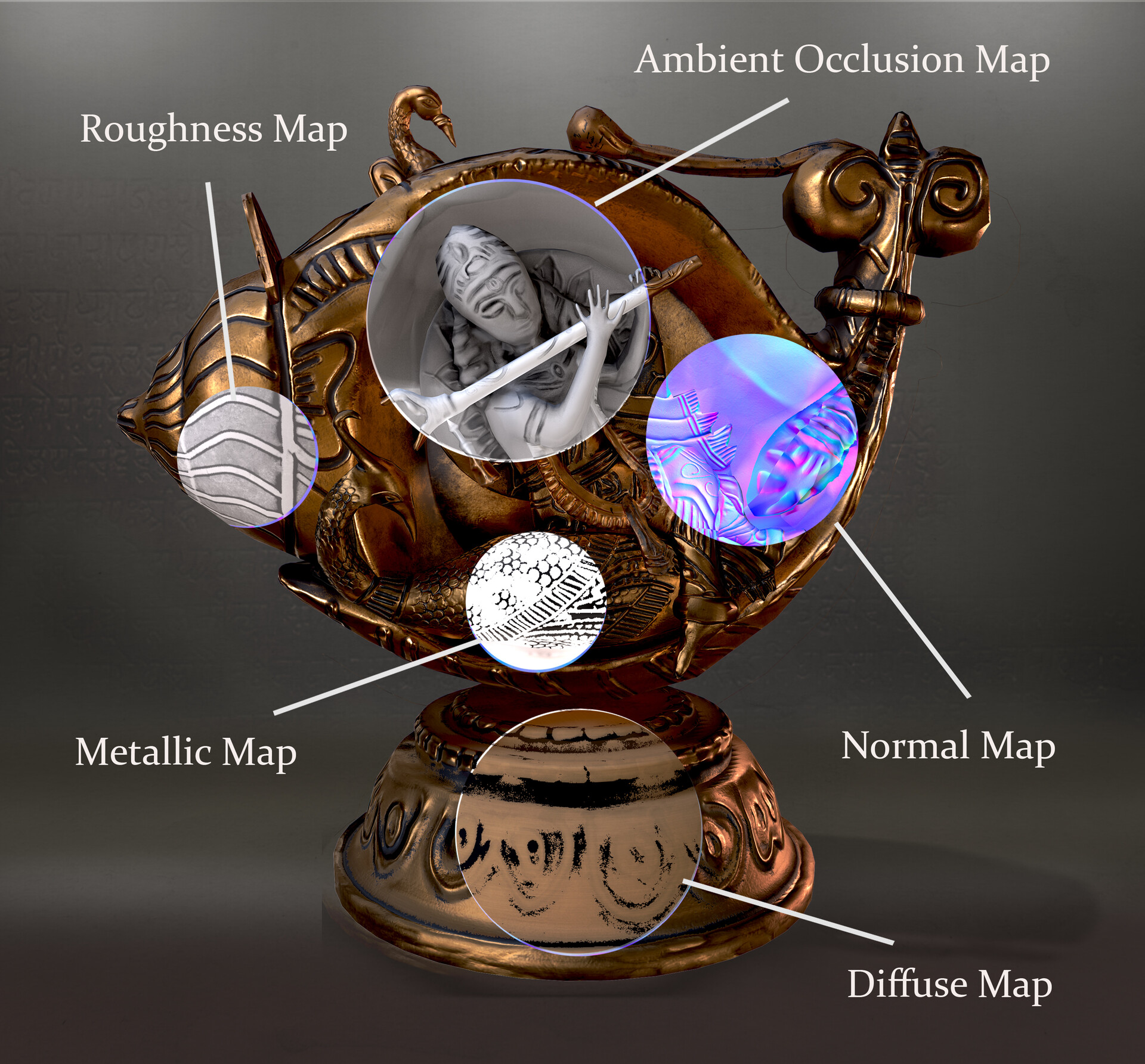 Teoh Chia Leck - Krishna Statue